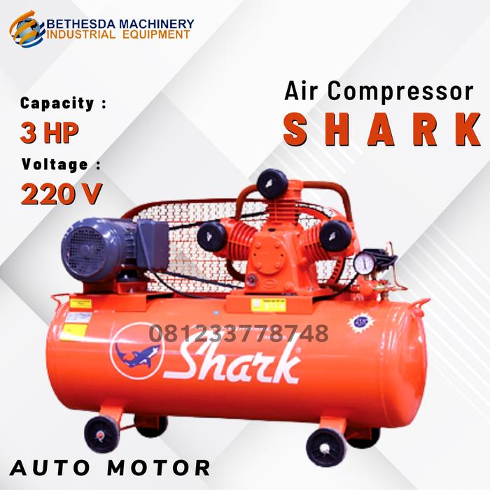 Jual Mesin Air Compressor Shark 5Hp / Kompresor Angin 5 HP 220 V 103 L ...