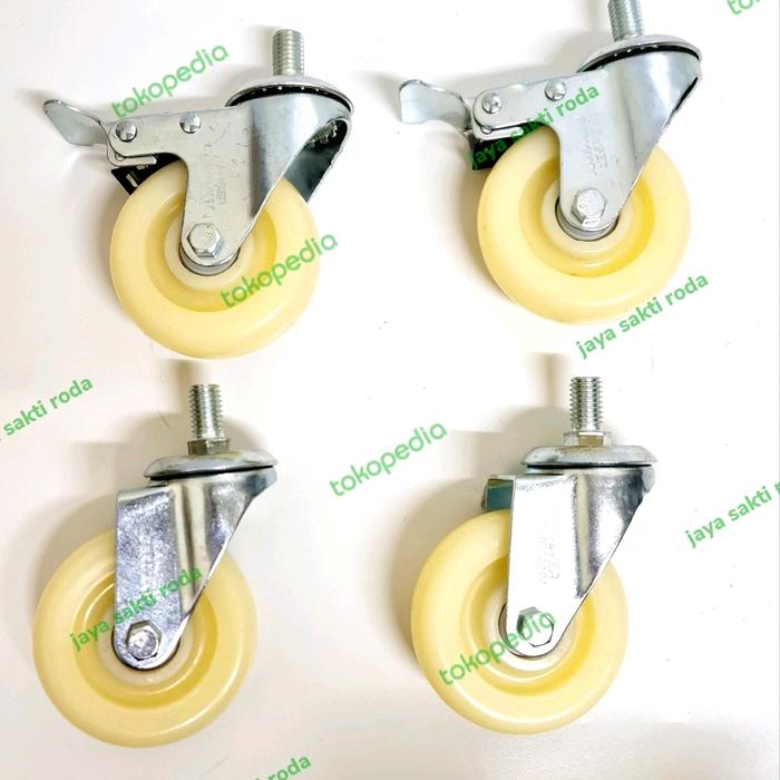 Jual Roda srew 3 inch drat 5/8 nilon ranger germany (2rem 2tamla rem ...