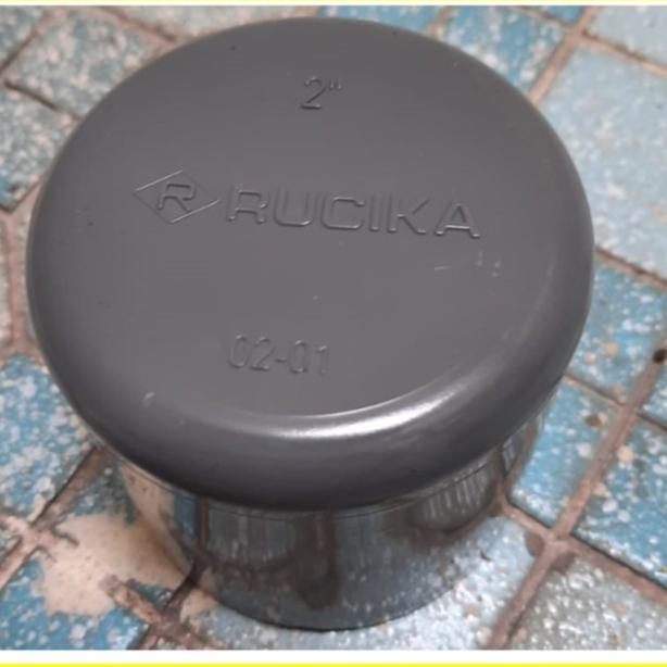 Jual DOP 2" TUTUP PIPA POLOS RUCIKA AW TEBAL PVC Pipa Hidroponik 2 dim ...