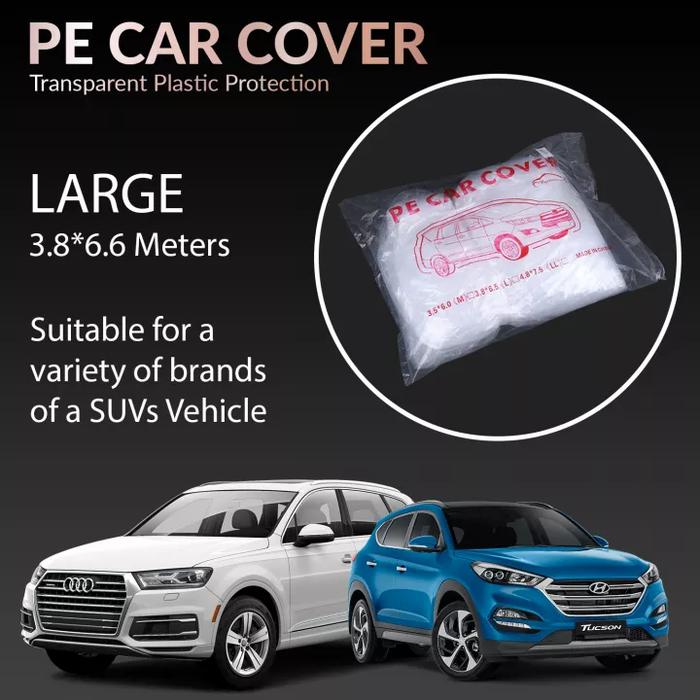 Jual Cover Mobil Transparant Waterproof Plastik Bening Clear PE Car ...