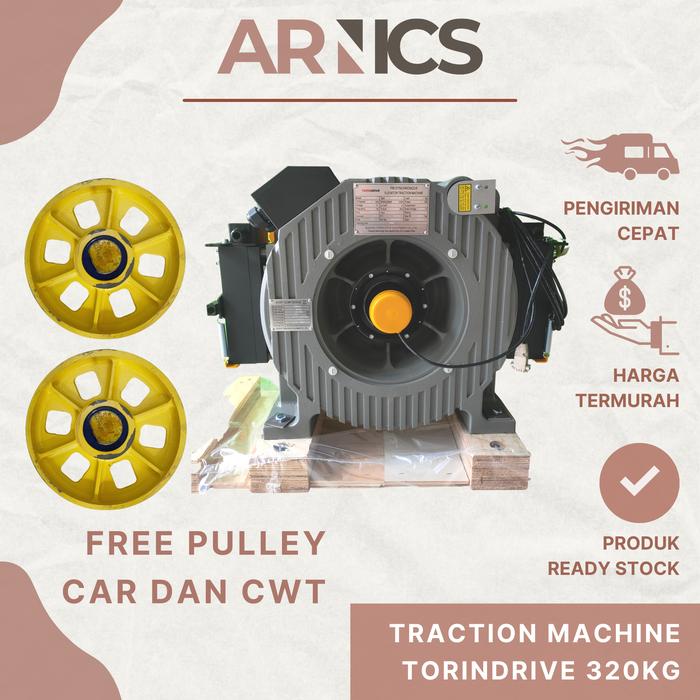 Jual Torin Traction Machine GTW7A-31P0 / Elevator Gearless 320kg Mesin ...