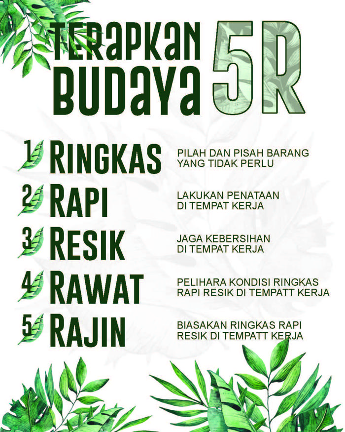 Jual Banner Kesehatan TERAPKAN 5R DITEMPAT KERJA Lengkap - Kota Bekasi ...