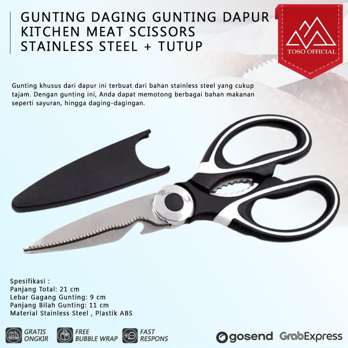 Jual GUNTING DAGING GUNTING DAPUR KITCHEN MEAT SCISSORS STAINLESS ...