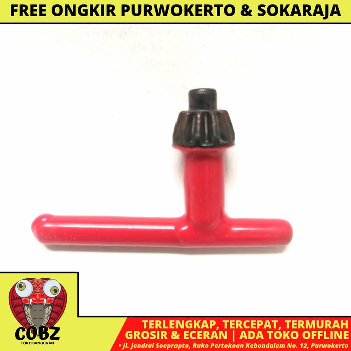 Jual 10 MM / NM Kunci Kepala Mesin Bor Hanging Drill Chuck Key Merah ...