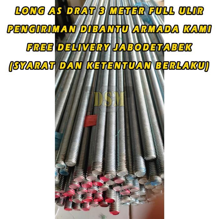 Jual GALVANIS / As Drat M10 / Long Drat M10 X 3 METER / Thread Rod ...