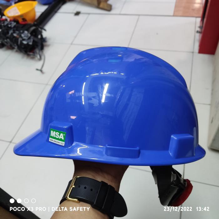 Jual Helm Safety Proyek MSA Biru Sni Iner Fastrack Putar Safety Helmet ...