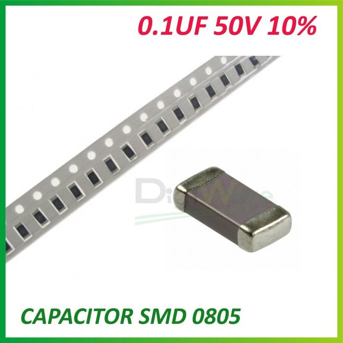 Jual 0.1uF 100nF 50V 10% Capacitor Kapasitor SMD 0805 - Kota Surabaya ...