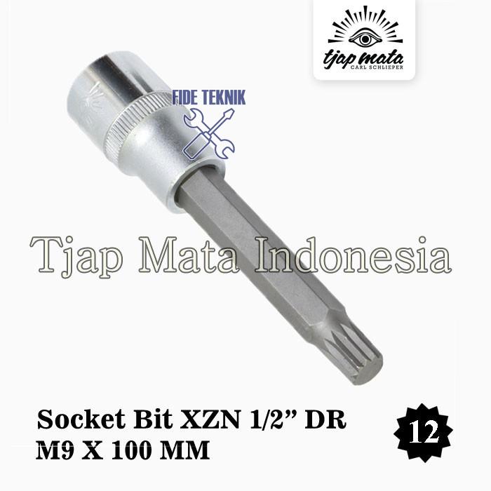 Jual TJAP CAP MATA Spline Bit socket M9 x 100mm kunci silinder kop ...