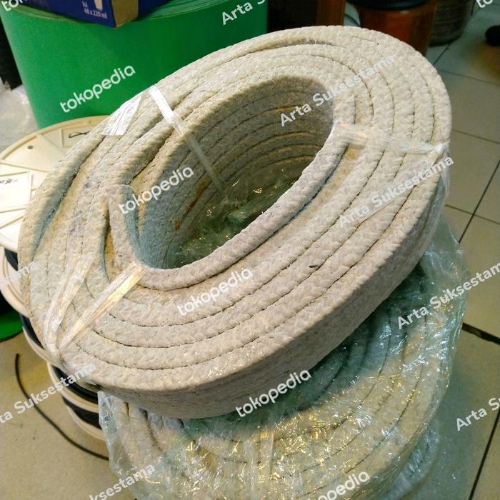 Jual Gland packing asbestos ptfe 10mm x 10mm (3/8" inch) rames abu-abu ...