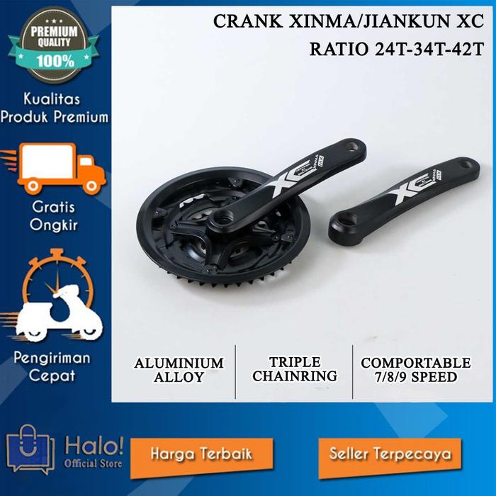 Jual Crank 3 Speed JIANKUN XC Bahan Alloy Gear Ratio 42-34-24T - Jakarta Barat - Halo! Official ...