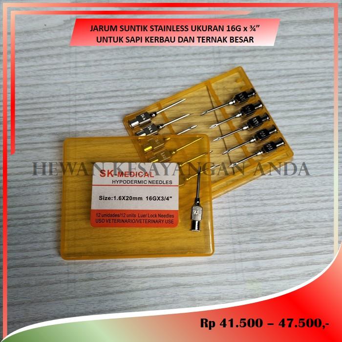 Promo Jarum Suntik Vaksin Sapi Kerbau dan Ternak Besar Ukuran 16G ...