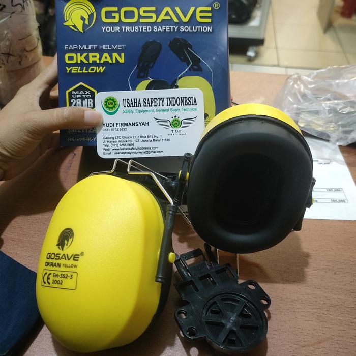 Jual Earmuff Gosave Oxran Yellow untuk Safety Helmet Harga murah ...