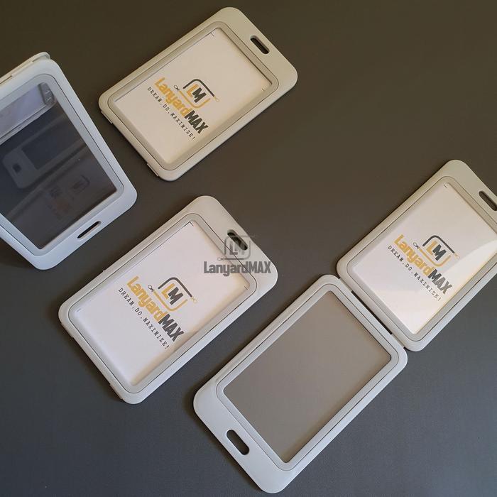 Jual Casing Id Card / Card Holder / Tempat ID Card 2 Sisi Putih Abu ...