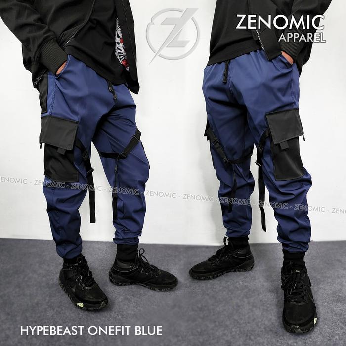 Jual Celana Jogger Cargo Hypebeast Zenomi Techwear Cyberpunk Pria Keren - Biru, M - Kota Bandung ...
