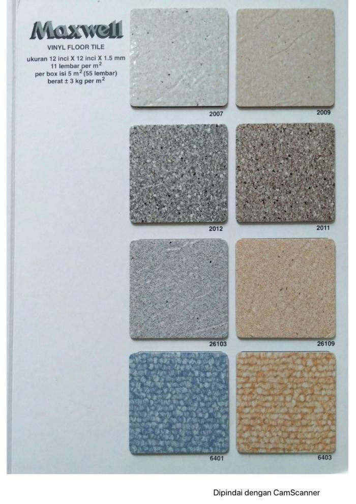 Jual Lantai Vinyl Tile Maxwell Motif Granit/Terazzo/Warna Solid Tebal 1 ...