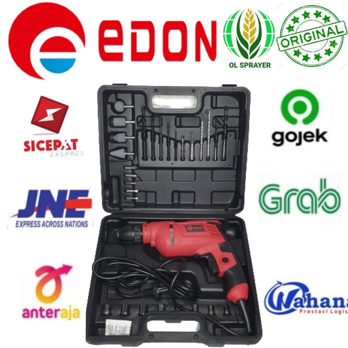Jual EDON Mesin Bor Listrik Set Paket Lengkap Impact Drill 10 mm ED5-3510 - Jakarta Barat - OL ...