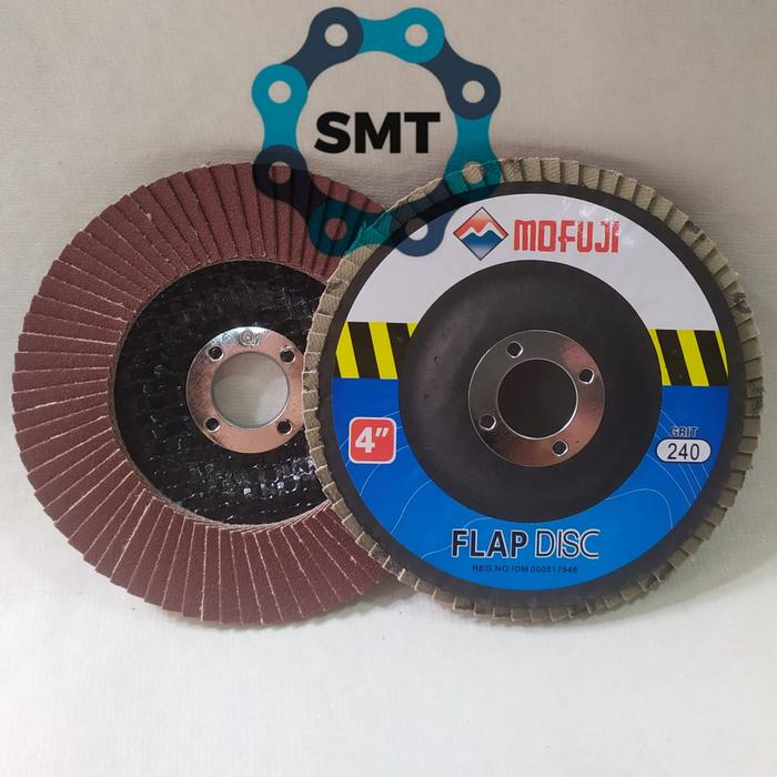 Jual Mofuji Flapdisc Flap Disc Hamplas Amplas Susun 4 Inch 4” Grit 240 ...