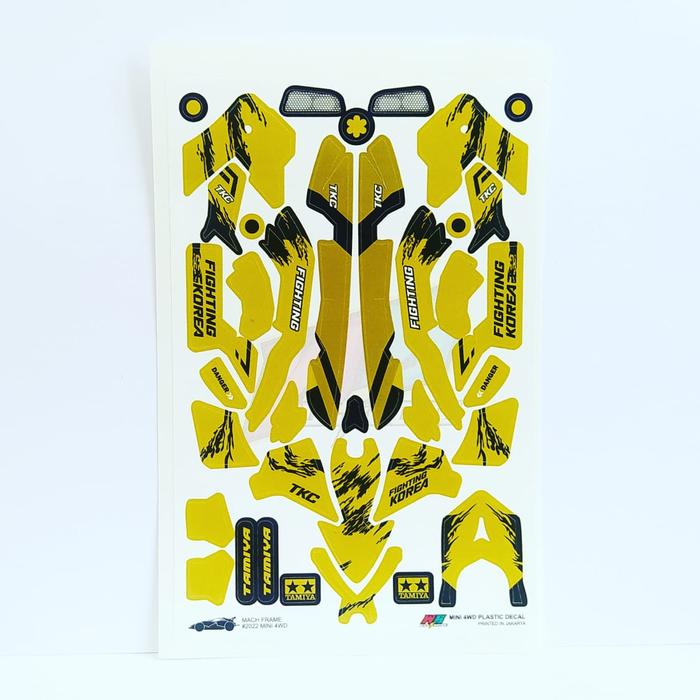 Jual Decal Mach Frame Korea - Body Hitam Kombinasi Gold - Vinnyl - Kota ...