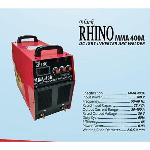 Promo RHINO mesin las MMA 400 a3 a 3 phase Inverter Travo MMA400 Cicil ...