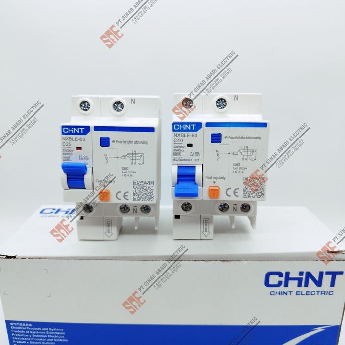 Jual RCBO / ELCB Chint 1P + N Phase 25A 40A NXBLE-63 MCB - Kota Bandung - PT Sinar Abadi ...