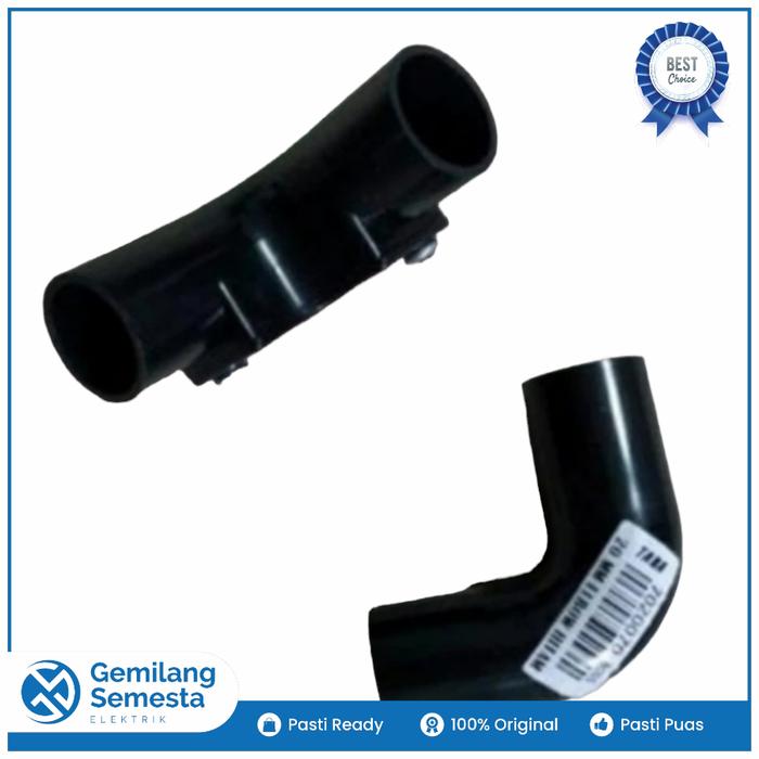 Jual Elbow pipa listrik Knee pipa conduit 20mm belokan pipa 20 mm Hitam ...