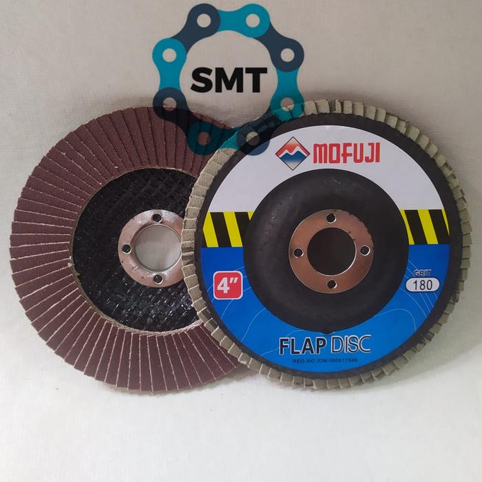 Jual Mofuji Flapdisc Flap Disc Hamplas Amplas Susun 4 Inch 4” Grit 180 ...