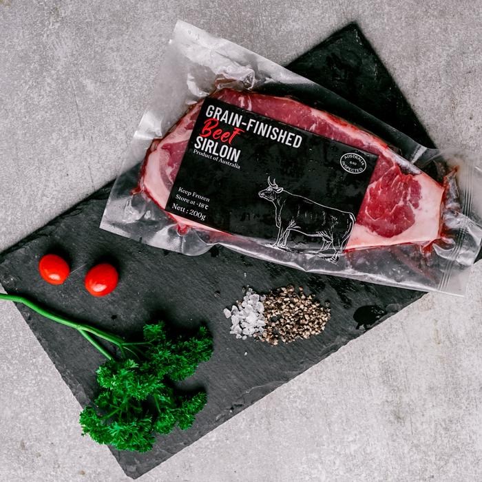 Jual SIRLOIN GRAIN FED 100DAYS STEAK CUT | DAGING SAPI SIRLOIN STEAK ...
