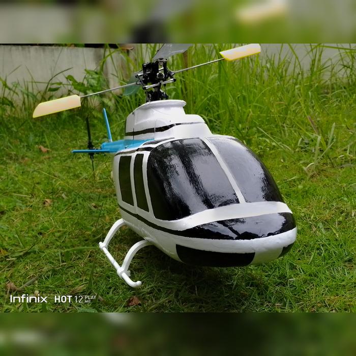 Jual Bell Ranger 206 Scale Fuselage helicopter 450 3D printed - Kab ...