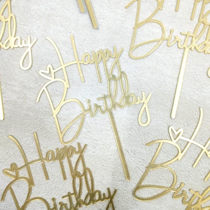 Jual TOPPER HBD MURAH - topper happy birthday - Gold 9 - Jakarta Barat ...