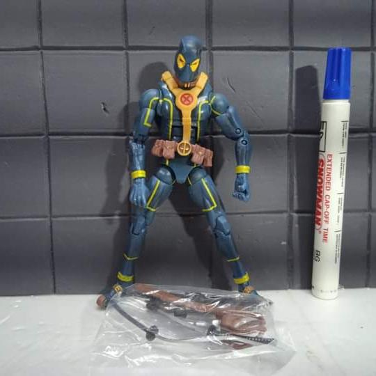 Jual mainan action figure marvel legends blue deadpool recast hasbro ...