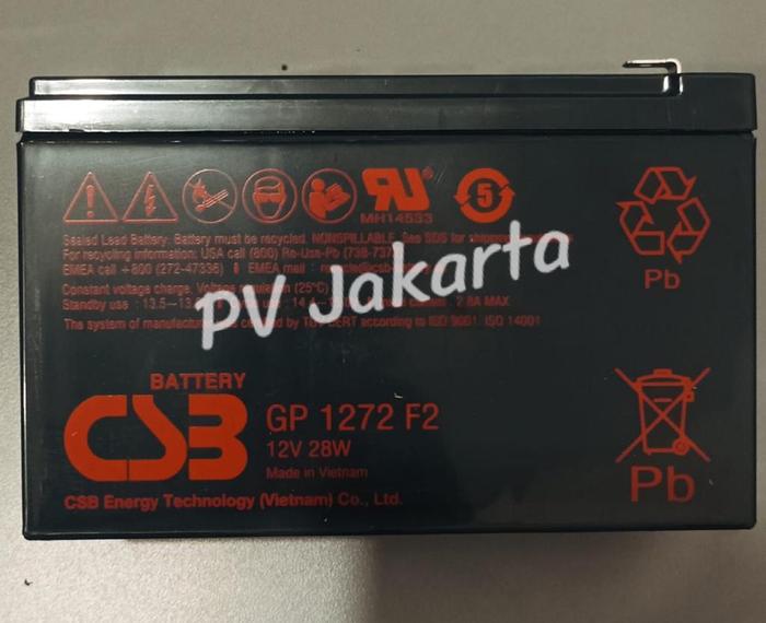 Jual Aki Baterai CSB Hitachi VRLA AGM 12V7.2Ah GP1272 / GP 1272 UPS 7 ...