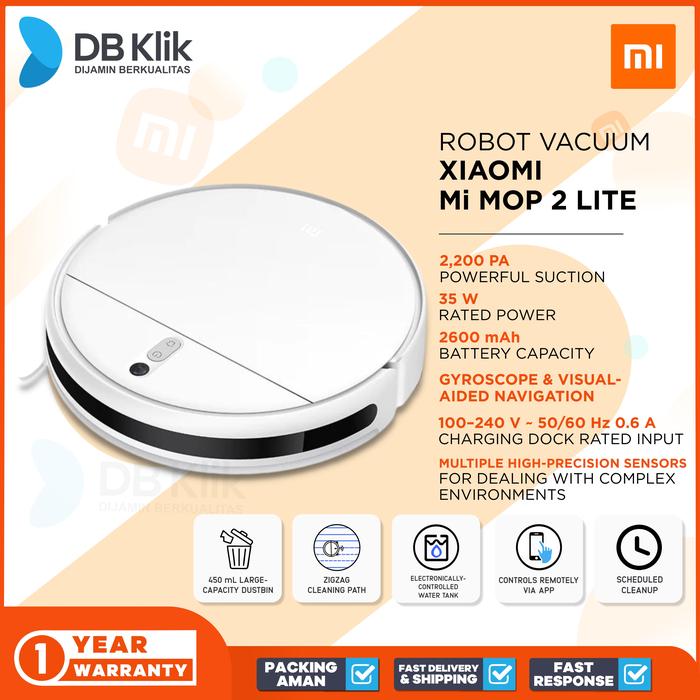 Robot Vacuum Mi Mop 2 Lite - Vacuum Xiaomi Mi Mop2 Lite