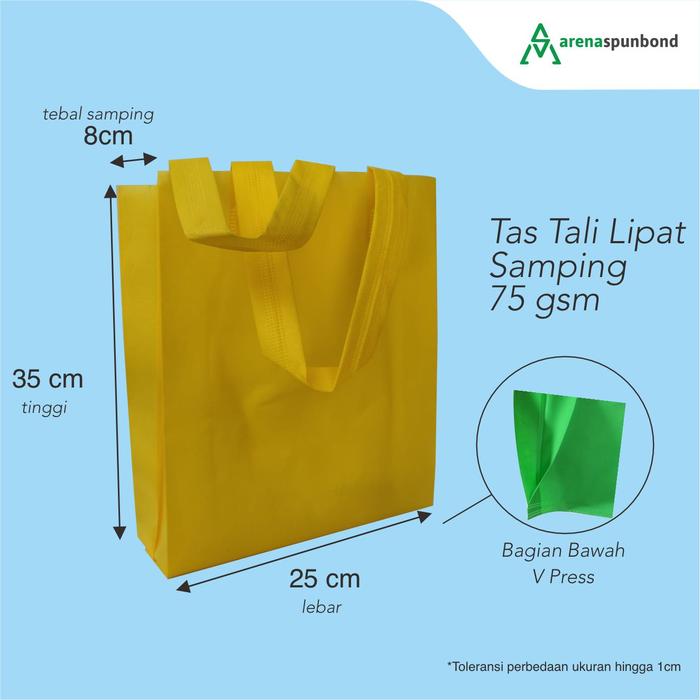 Jual Tas Spunbond Lipat Samping Press 75gsm 25 x 35 cm Tas Seminar ...