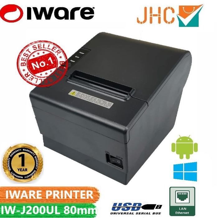 Jual Printer Kasir IWARE THERMAL IW-J200UL J200-UL 80mm USB+LAN Auto ...