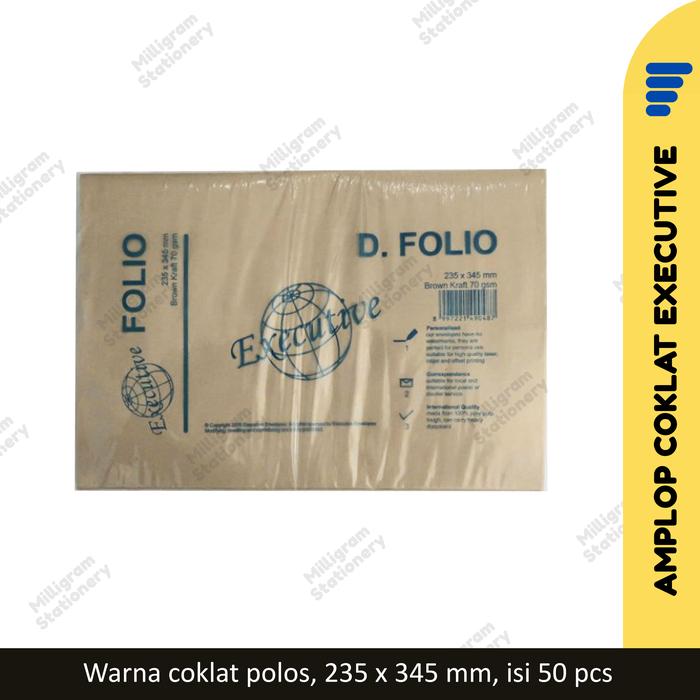 Jual Amplop Coklat Folio F4 Executive Polos - Jakarta Barat - Milligram ...