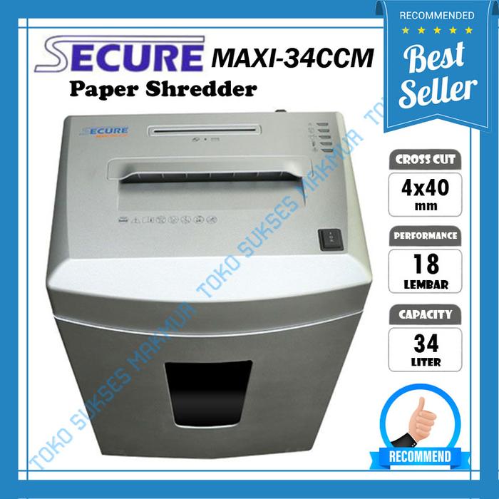 Jual Mesin penghancur kertas (PAPER SHREDDER) SECURE MAXI 34 CCM ...