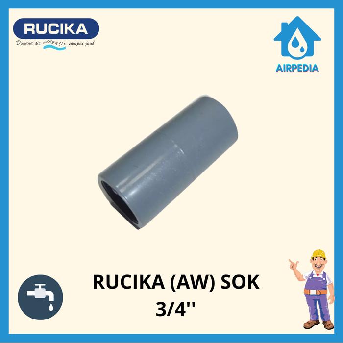 Jual Sok 3/4 Inch Rucika AW PVC / Rucika Socket Sok Sambung 3/4 In ...