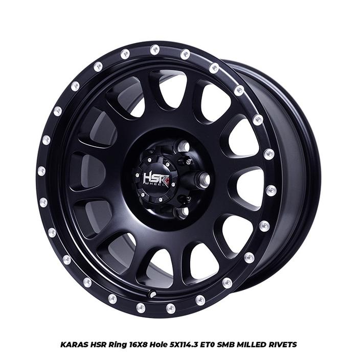 Jual velg pelek offroad ring 16 pcd 5x114 lebar 7 et 0 model HSR KARAS ...