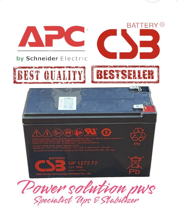 Jual Battery Baterai CSB GP1272 12V 28W 7Ah 7.2Ah 7,2Ah UPS APC ...