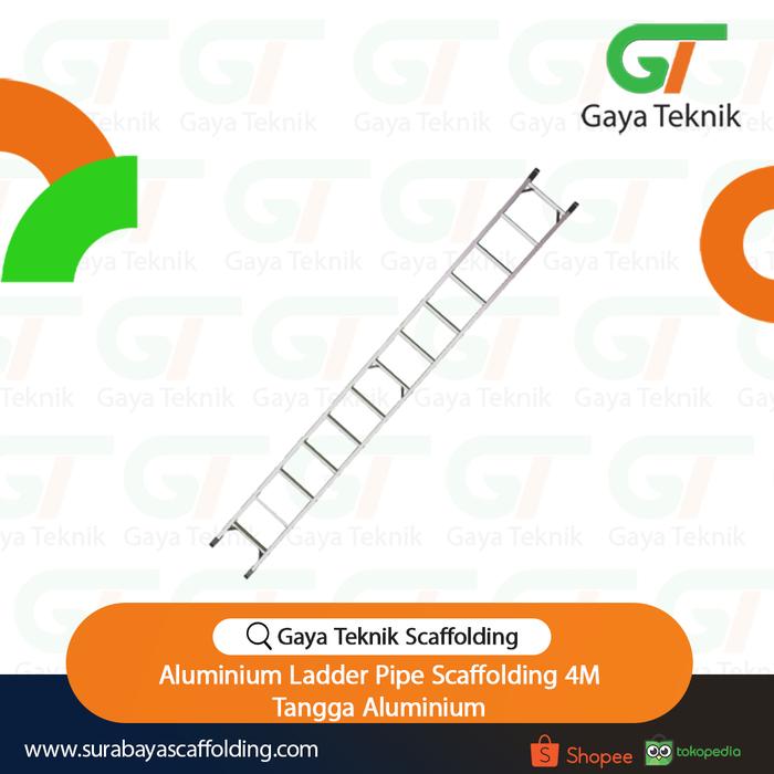 Jual Aluminium Ladder Pipe Scaffolding 4M Tangga Aluminium - Kota ...