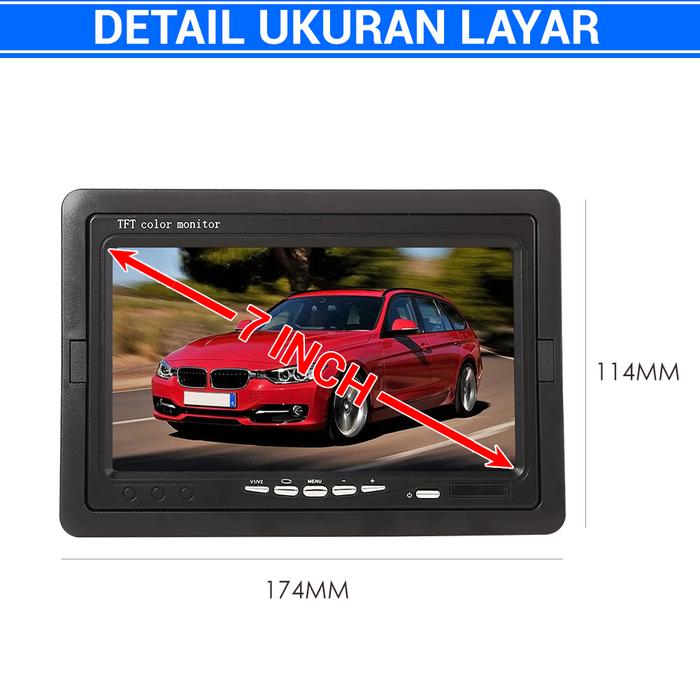 Jual Paket Kamera Mundur Parkir Rear View Camera CCD Dengan monitor 5 ...