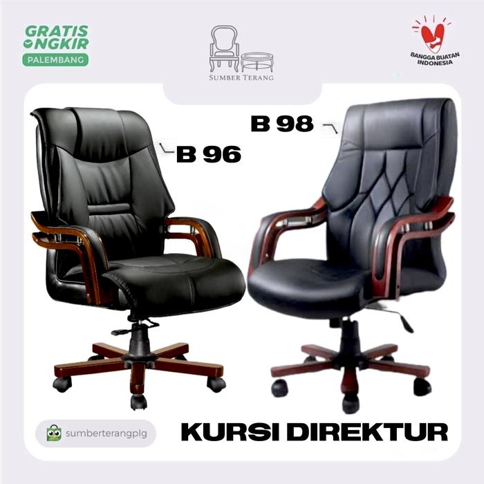 Jual Kursi Kantor KD B96 B98 Kursi Direktur Kayu Kursi Putar Kursi ...