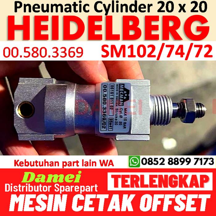 Jual SM102 Pneumatic Cylinder Heidelberg SM72 SM74 00.580.3369 /02 Mecman - RRT - Kota Bekasi ...