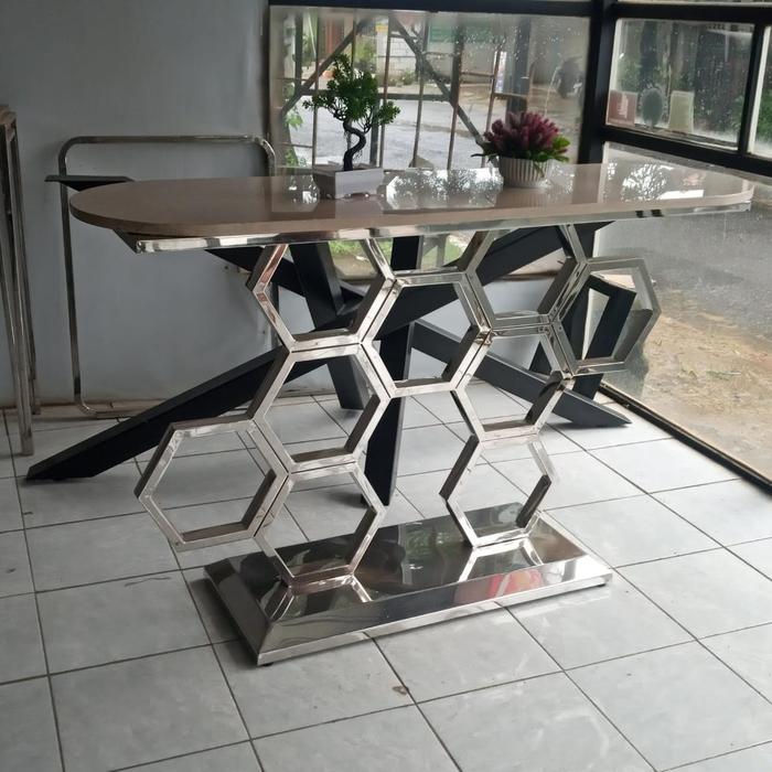 Jual MEJA CONSOLE MODERN MINIMALIS STAINLESS - MEJA HIAS STAINLESS ...