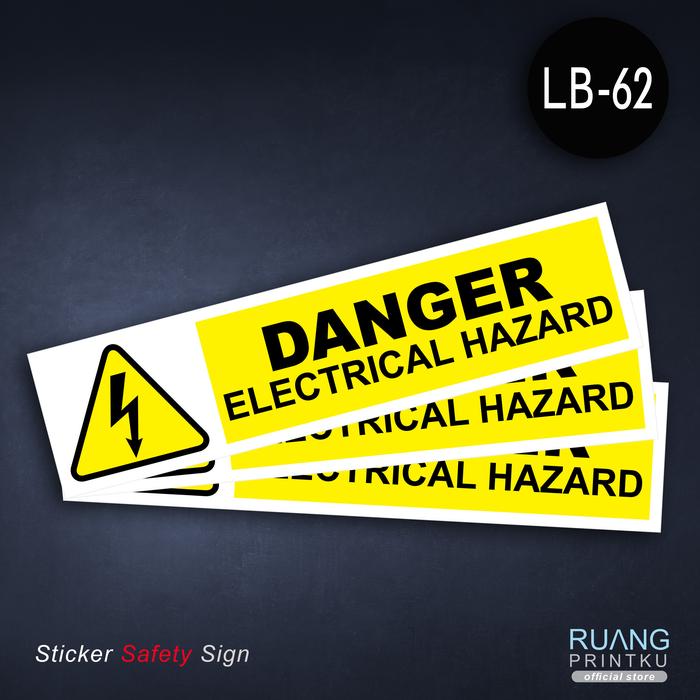 Jual Sticker Safety Sign K3 Danger Electrical Hazard /Bahaya Listrik ...