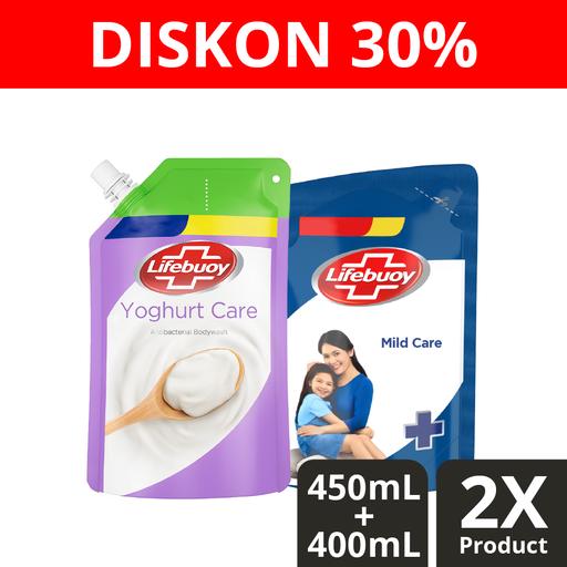 Promo Lifebuoy Sabun Mandi Cair Mild Care 400Ml Free Yoghurt Care 450ml - - Unilever Official ...