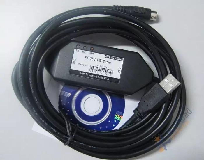 Jual FX-USB-AW Programming cable for Mitsubishi FX3U PLC USB/RS422 ...