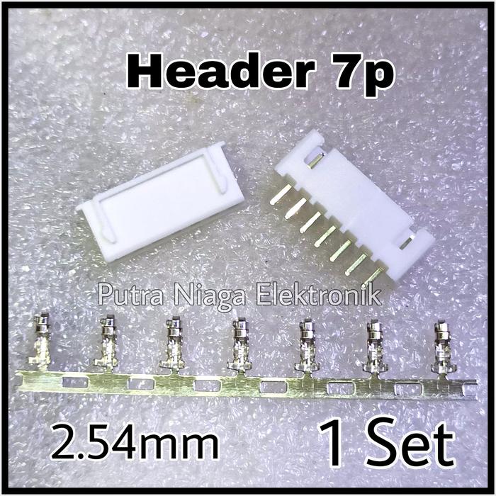 Jual (1 Set) Konektor Header 7 Pin 2.54mm JST XH 7p Male Female Inner ...