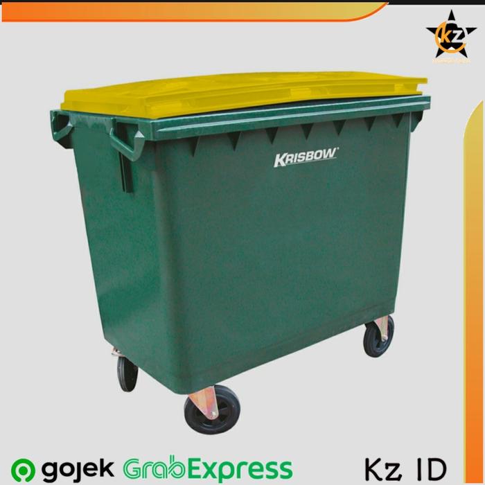 Jual Krisbow Tempat Tong Sampah Hijau 660 Ltr Outdoor Luar Rumah - Kota ...