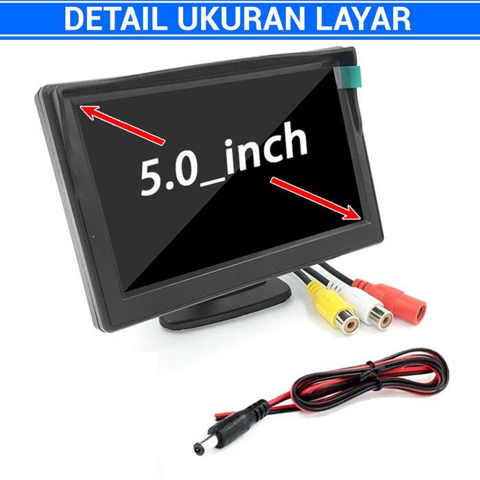 Jual Paket Kamera Mundur Parkir Rear View Camera CCD Dengan monitor 5 ...